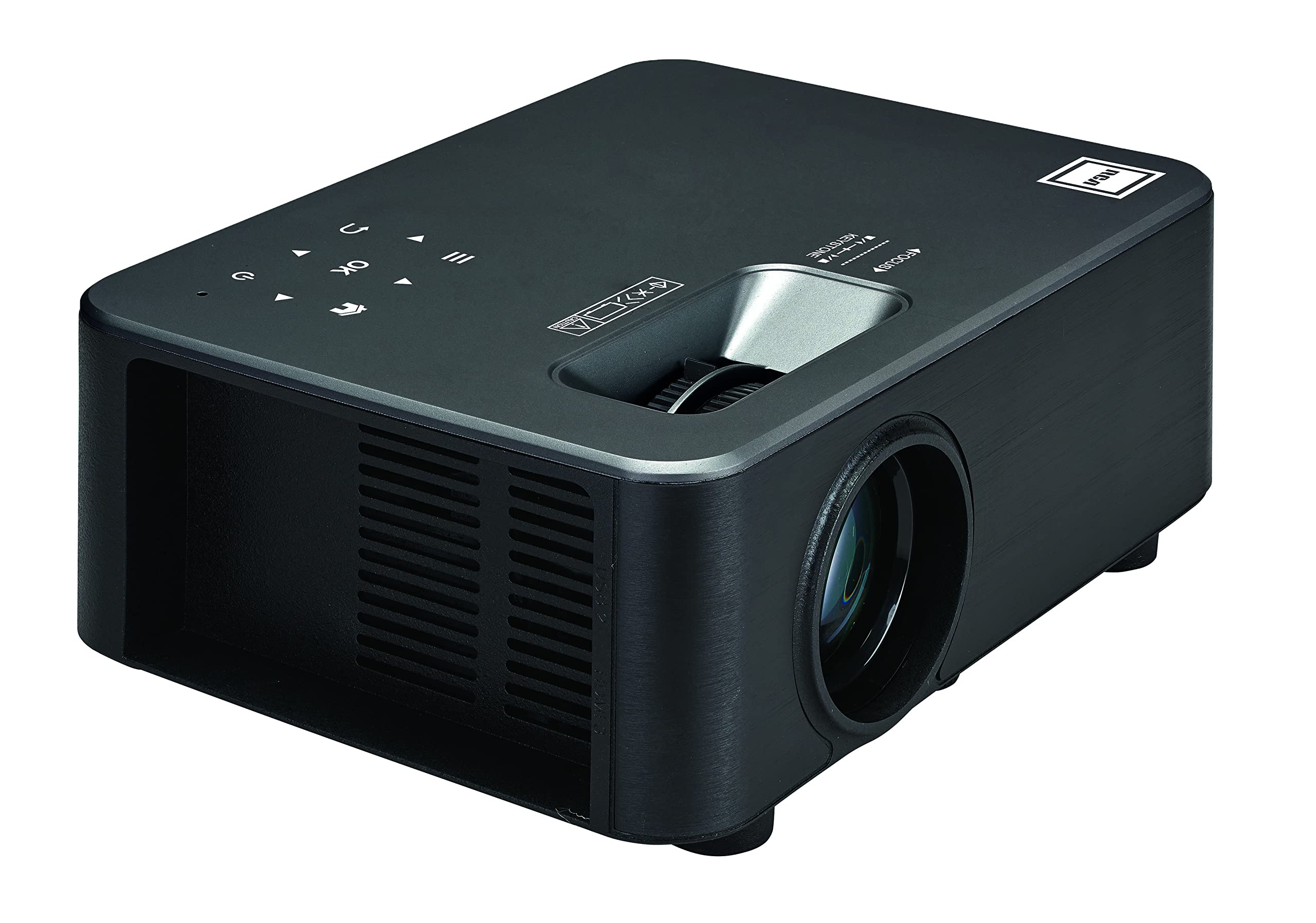 RCA Roku Smart Home Theater Projector - Stream Netflix, Prime Video, Hulu, Disney+, Apple TV+ and More - Portable Projector Compatible with TV, PC, HDMI, USB, VGA - Living Room/Backyard Projector