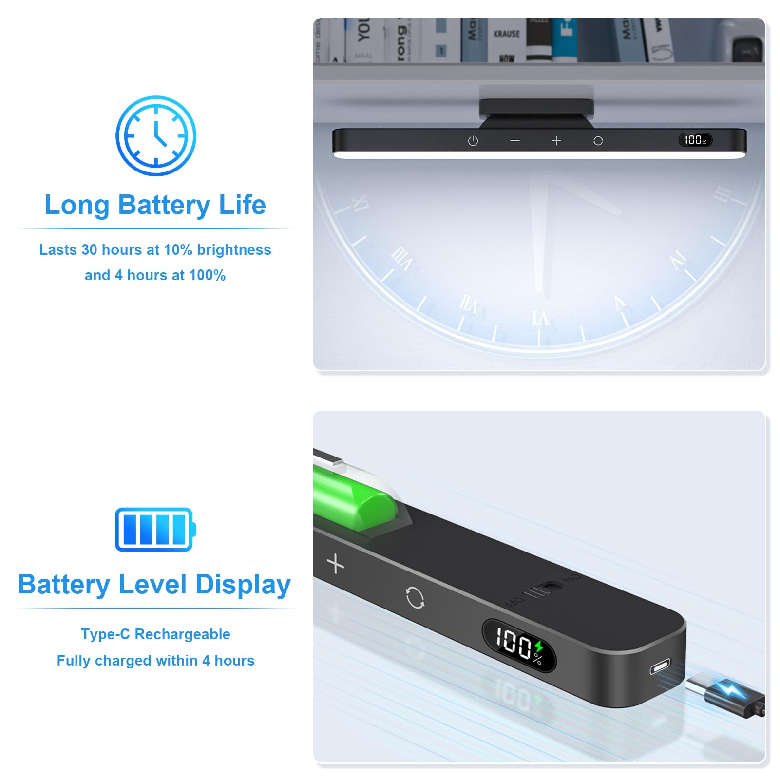 WILLED 3W Dimmable Mirror Lights,3 Colors Adjustable Wall Light with 120 LED,Touch Control,2000mAh Rechargeable Battery Makeup Light, Magnetic Stick Light Bar for Cabinet,Kitchen,Closet,Bedside,Desk