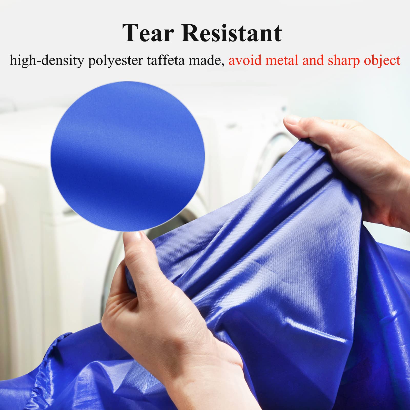 OTraki Heavy Duty Large Laundry Bags 2 Pack 28 x 45 inch XL Drawstring Travel Organizer Bag Fit Hamper Basket Camp Home College Dorm Tear Resistant Dirty Cloth Big Storage, Three Loads of Clothes Blue