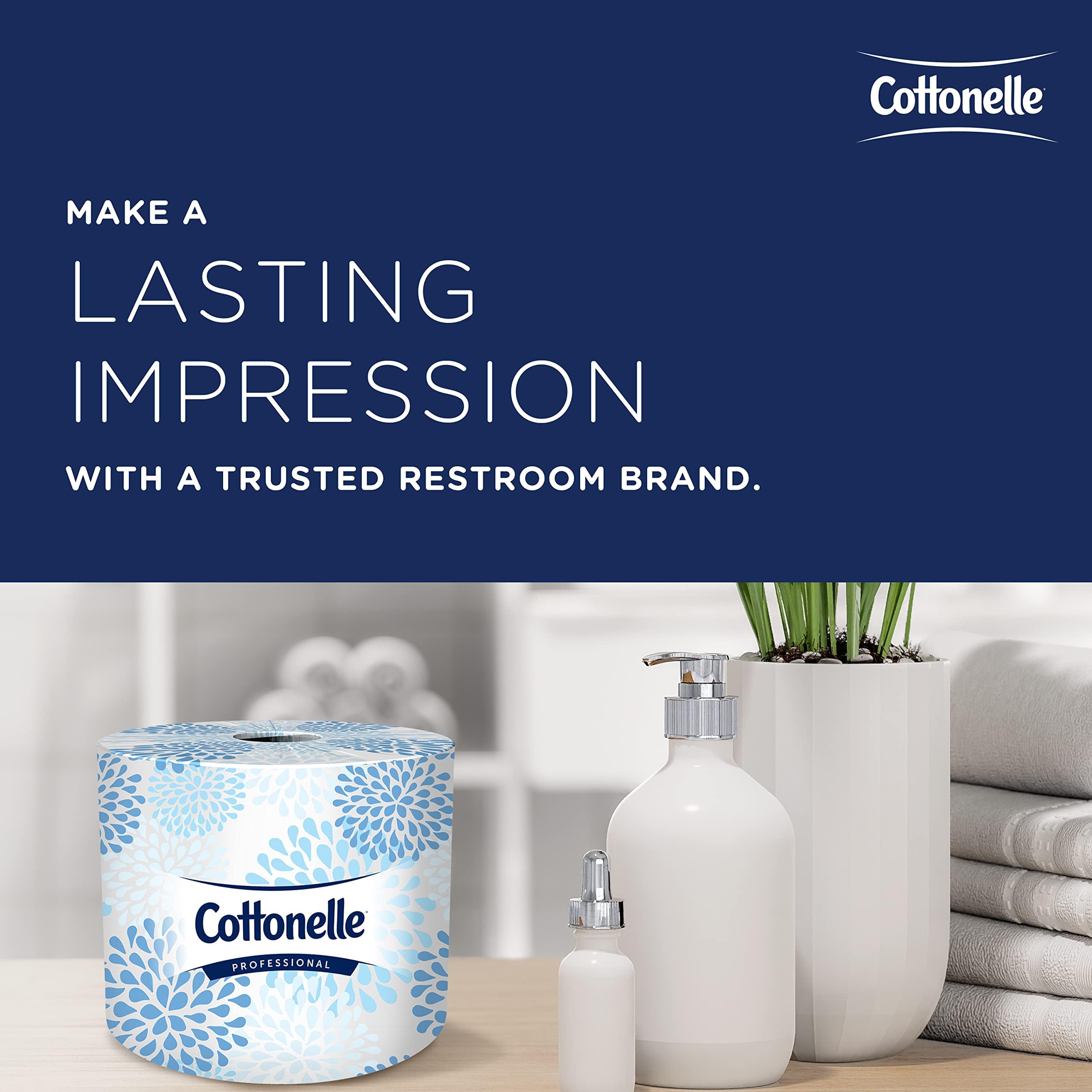 Cottonelle® Professional Standard Roll Bathroom Tissue (17713), 2-Ply, White, 60 Rolls / Case, 451 Sheets / Roll, 27,060 Sheets / Case