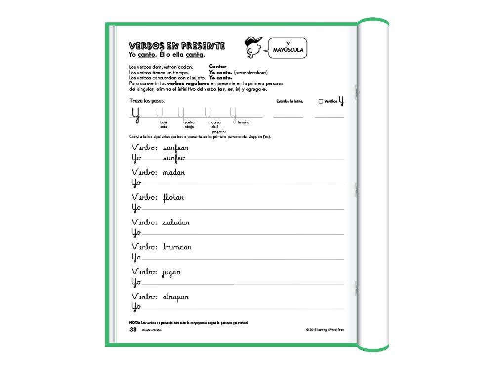 Learning Without Tears Domino Cursiva (Student Edition, Spanish)-Grade 5, Cursive, Letters, Words, Sentence & Paragraph Practice- for School and Home