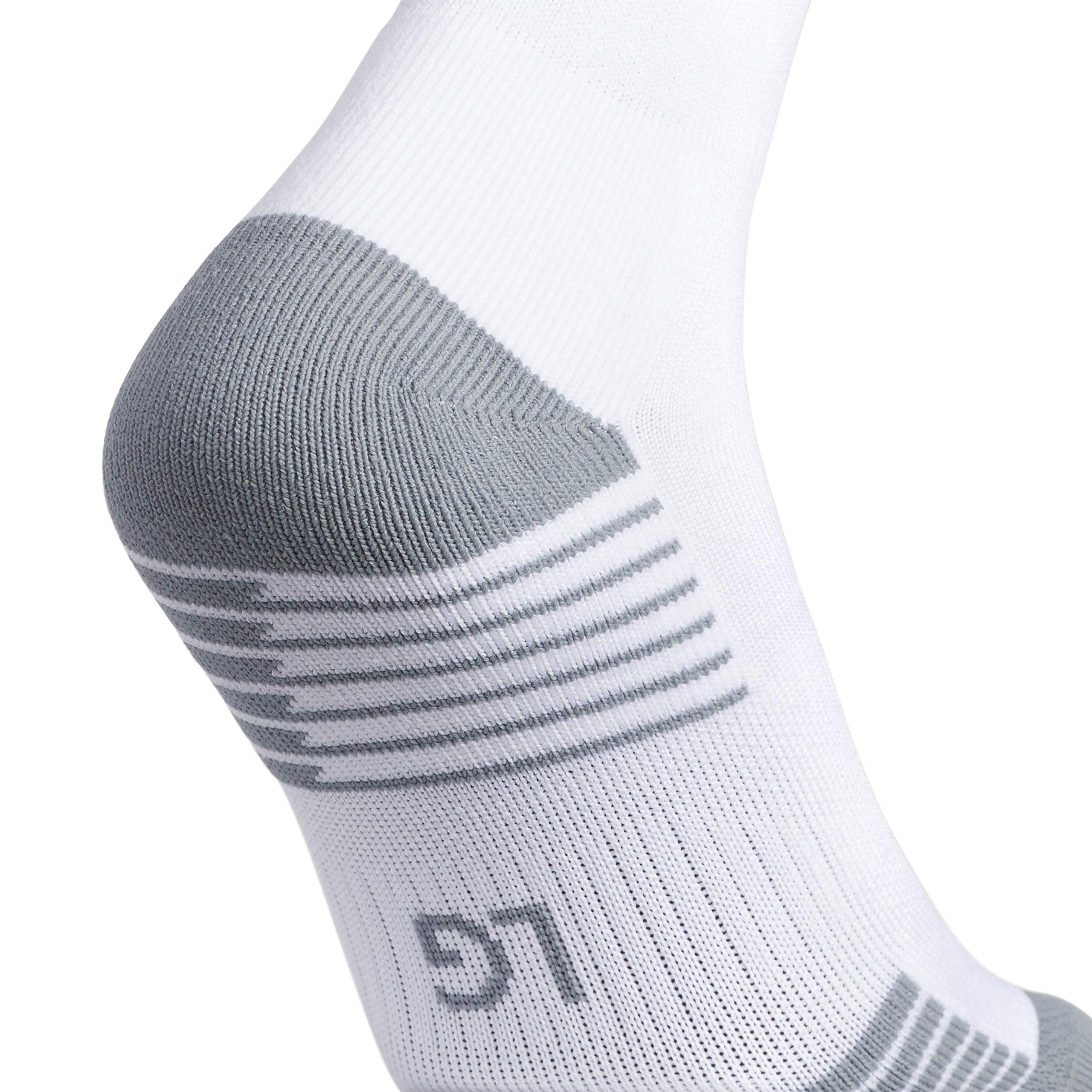 adidas Copa Zone Cushion 4 Soccer Socks (1-Pair) for Men, Women, Boys and Girls, White/White, Medium