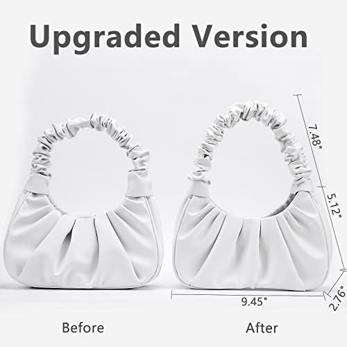Y2K Purse Bags Chic Pouch Bag Vegan Leather Vintage Hobo Handbag Mini Shoulder Bag Underarm Bag Purse for Women