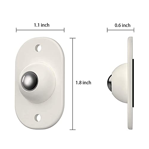 8Pcs Mini Casters Wheels Self Adhesive Swivel Wheels Stainless Steel Paste Universal Wheel with 360 Degree Rotation Sticky Pulley for Bins Bottom Storage Box Furniture Trash Can Small Furniture