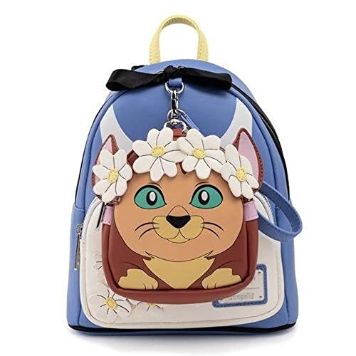 Loungefly Disney Alice in Wonderland Cosplay Womens Double Strap Shoulder Bag Purse with Detachable Wristlet