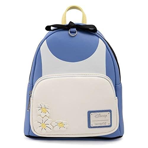 Loungefly Disney Alice in Wonderland Cosplay Womens Double Strap Shoulder Bag Purse with Detachable Wristlet