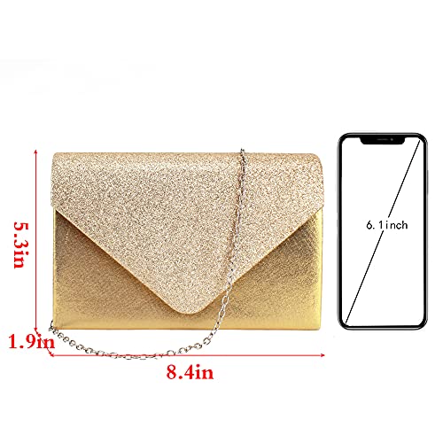 U Scinan Ladies Sparkly Purse Evening Clutch Bags Wedding Prom Party Envelope Crossbody Handbag
