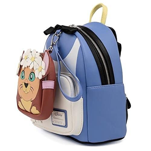 Loungefly Disney Alice in Wonderland Cosplay Womens Double Strap Shoulder Bag Purse with Detachable Wristlet