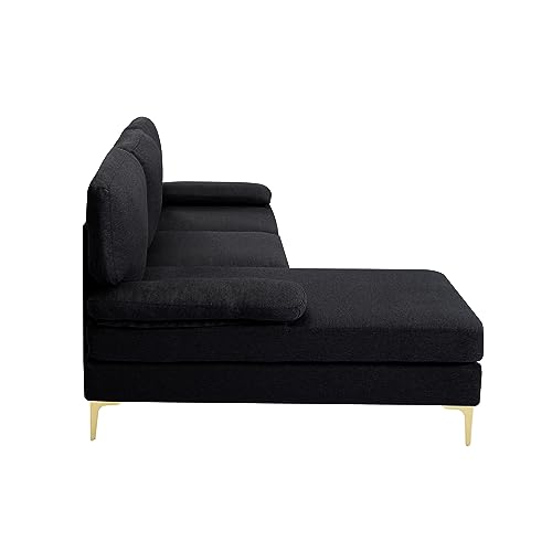 YUNLife&Home Convertible Modular Sectional Sofa,Modern Upholstered L-Shaped Accent Corner Sofá Couch Bed with Chaise Lounge for Living Room Apartment Office Furniture Set