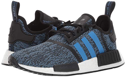 adidas Originals NMD_R1's Running Shoe, Black/True Blue/Utility Black, 5 US Unisex Big Kid