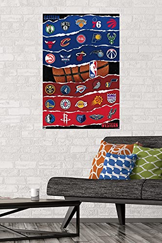 Trends International NBA League-Logos 21 Wall Poster, 22.375" x 34", Unframed Version