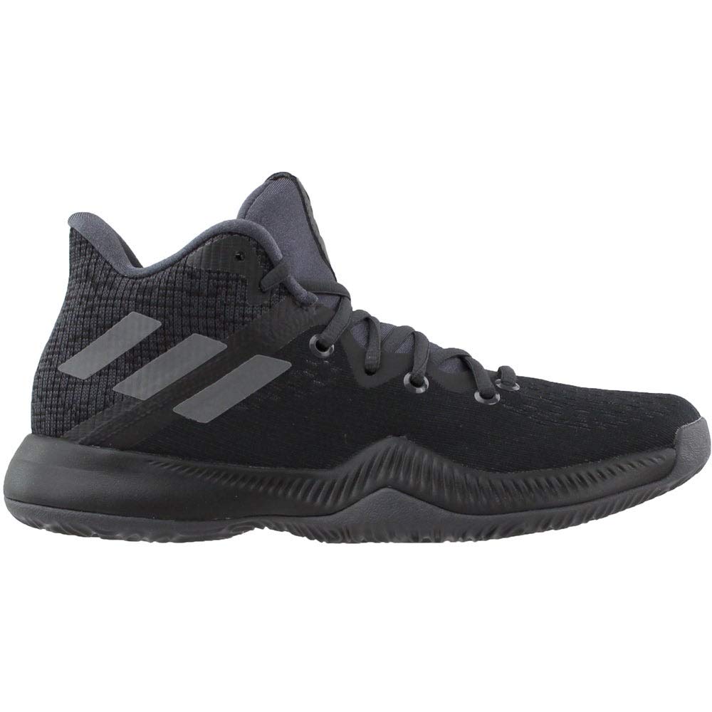 adidas Boy's Mad Bounce J Basketball Shoe, Utility Black/Black/Grey, 4 M US Big Kid