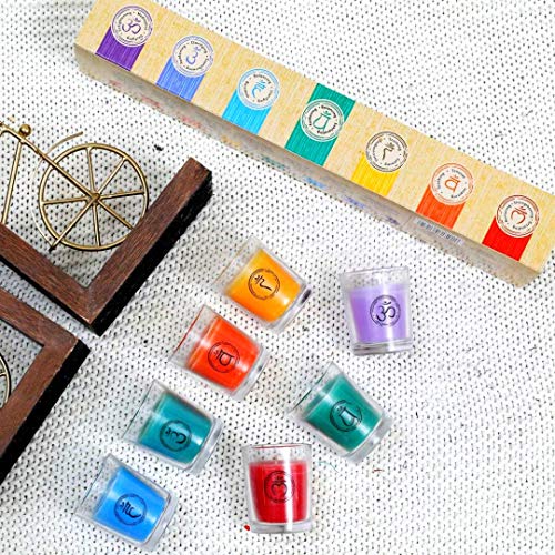 Chakra & Luck Votive Candles Scent Pack of Aromatherapy Candle Set Eucalyptus Candle Lavender Candle Rose Candle Jasmine Candle Cedar Candle, Lotus and Ylang Ylang Home Scent