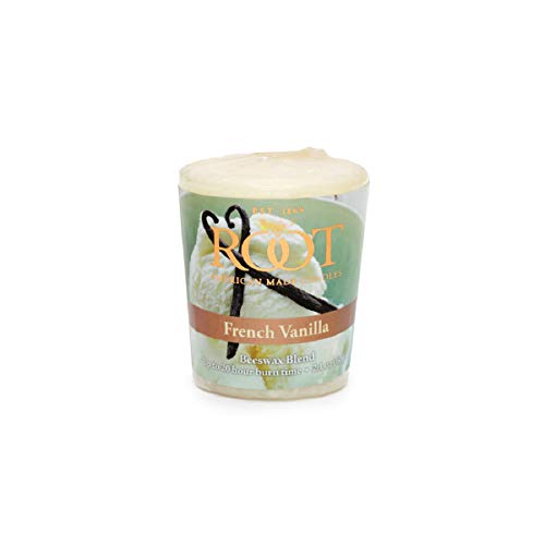 Root Candles 20-Hour Scented Beeswax Blend Votive Candles, 3-Count, French Vanilla, 3 Count
