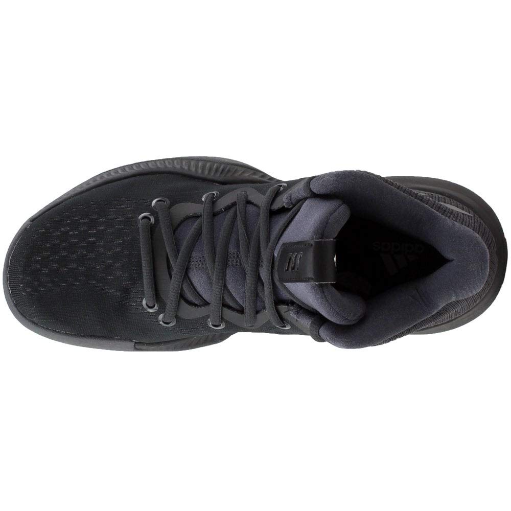 adidas Boy's Mad Bounce J Basketball Shoe, Utility Black/Black/Grey, 4 M US Big Kid