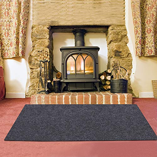 Fireplace Rug—Stove fire mat,Retardant | Heat Resistant,Ember Mat and Grill mat,Absorbent material, Protect the home floor and ground from ashes, waterproof and anti-skid backing, washable (36"×60")
