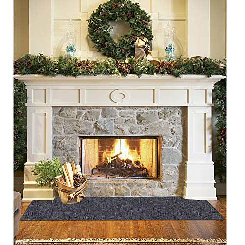 Fireplace Rug—Stove fire mat,Retardant | Heat Resistant,Ember Mat and Grill mat,Absorbent material, Protect the home floor and ground from ashes, waterproof and anti-skid backing, washable (36"×60")