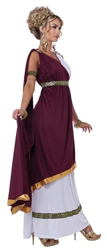 California Costumes Roman Empress Outfit Large Maroon,White