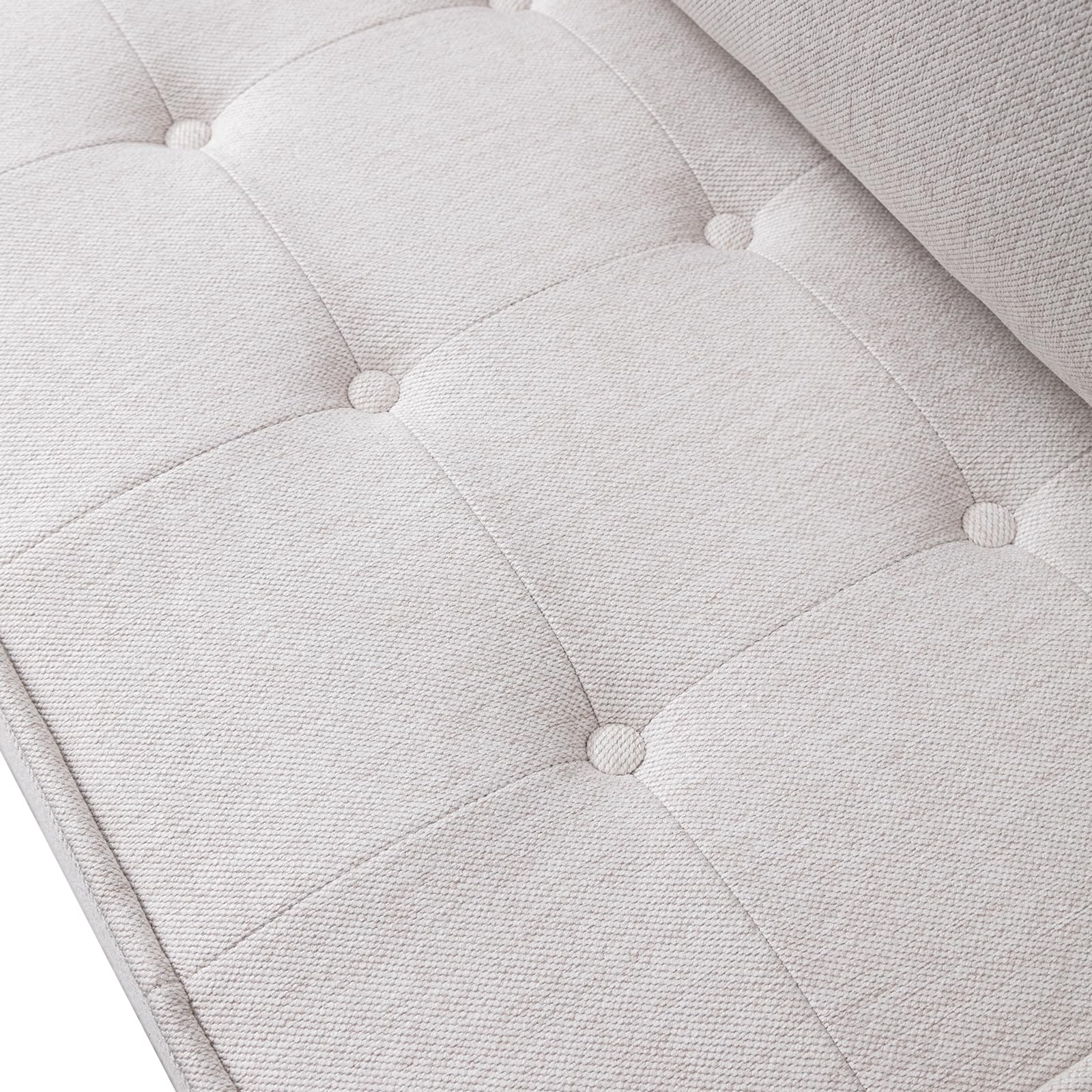 BALUS Modular 7 Seater Sofa Couch, Modern Sectional Sofa Couch, Armless Floor Sofa Couch, Soft Fabric Sofa Bed for Bedroom, Living Room and Sturdy Room, Free Combination, 7 PCS Beige