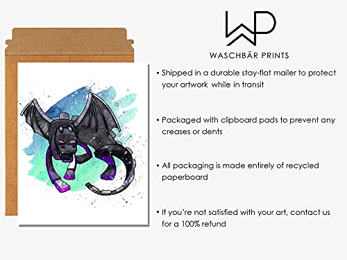 Waschbar Neon Gaming Posters for Boys Room Decor, Gaming Room Decor, Boys Room Decorations for Bedroom, Gamer Wall Art, Inspirational Posters for Video Game Room (Mining)