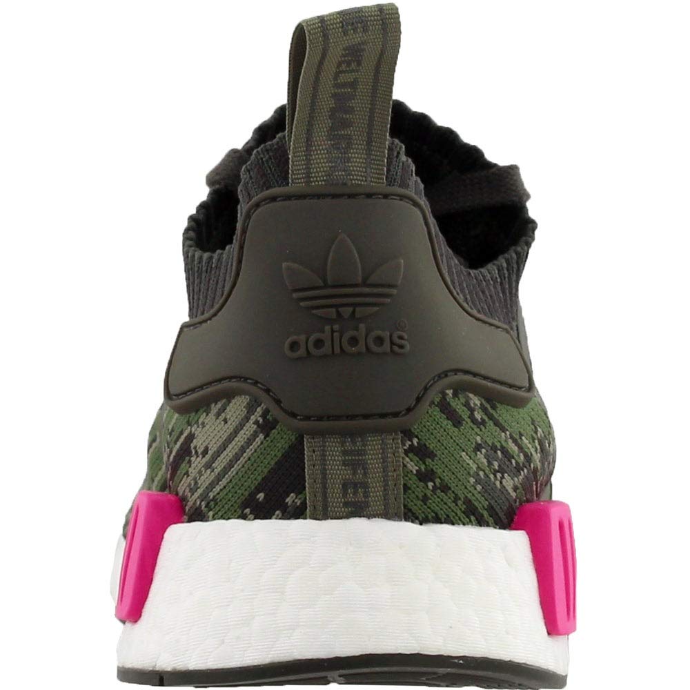 adidas Originals Men's NMD_R1 Primeknit Running Shoe, Utility Grey/Utility Grey/Shock Pink, 12.5