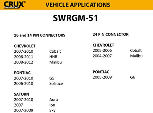 SWRGM-51 Radio Replacement Interface to retain Factory Steering Wheel Control and Warning Chime functions on select GM LAN 11-Bit vehicles with Bose Amplified and Non-Amplified Systems (2006-2011)