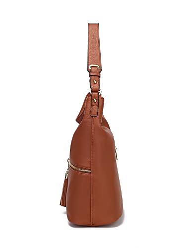 MKF Collection Hobo Purses for Women –Leather Handbag Womens Shoulder bag – Fashion Top Handle Pocketbook Wristlet Wallet Black