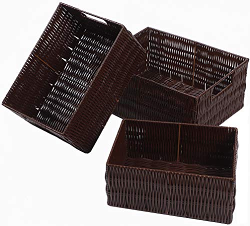 Elevon BalanceFrom Handmade Storage Baskets Organizer Bins, Set of 3