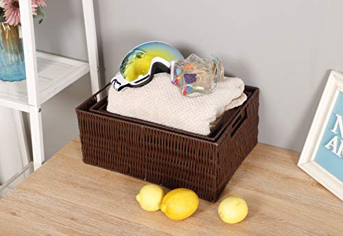 Elevon BalanceFrom Handmade Storage Baskets Organizer Bins, Set of 3