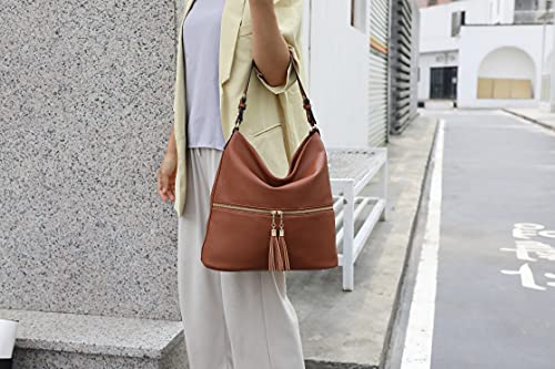 MKF Collection Hobo Purses for Women –Leather Handbag Womens Shoulder bag – Fashion Top Handle Pocketbook Wristlet Wallet Black
