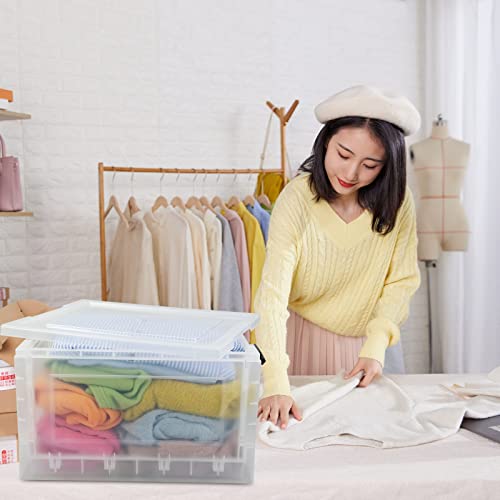 Kiddream Collapsible Storage Boxes, Plastic Folding Storage Bin Set of 2, 30 Liter