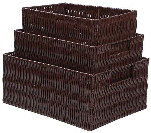 Elevon BalanceFrom Handmade Storage Baskets Organizer Bins, Set of 3
