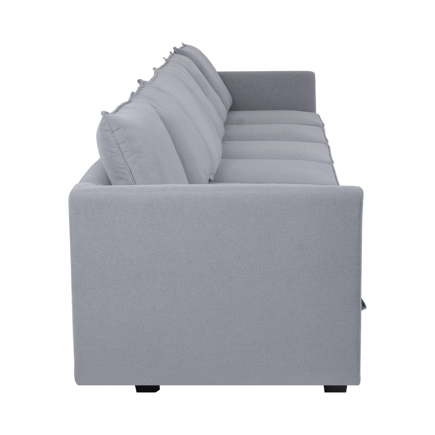 Naomi Home Elizabeth Modern DIY Collection - Convertible Modular Sectional Sofa - Ultimate Sofa Experience - Linen Sofa Couch for Living Room, Apartment, Office - 6 Piece Modular Sectional - Gray