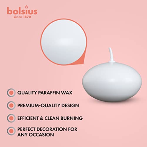 Bolsius Unscented Floating Candles β Set of 20 White Floating Candles β Cute and Elegant Burning Candles β Candles with Nice and Smooth Flame β Party Accessories (Two Pack)