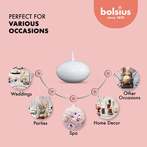Bolsius Unscented Floating Candles β Set of 20 White Floating Candles β Cute and Elegant Burning Candles β Candles with Nice and Smooth Flame β Party Accessories (Two Pack)