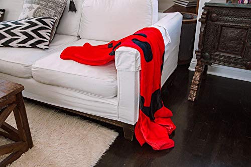 Kool-Aid Man Plush Throw Blanket | Cozy Sherpa Wrap Covering for Sofa, Bed | Super Soft Lightweight Fleece Blanket | Geeky Home Decor | 45 x 60 Inches