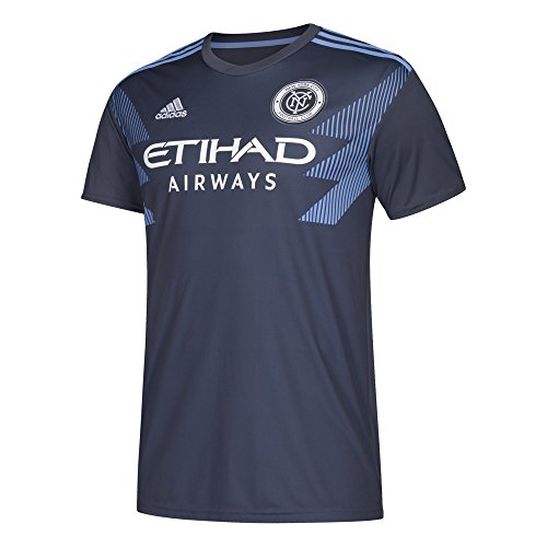 adidas MLS NYCFC 7416BSFPAZMNY2 Youth Replica Jersey, Large, Utility Blue