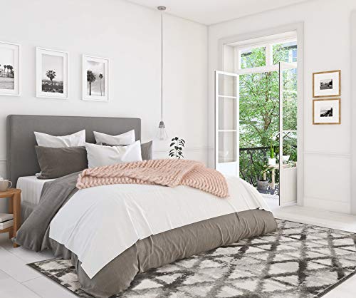 Woven Trends Modern Contemporary 3-Piece Rug Set, 5x7 Area Rug, 2x5 Runner Rug, 2x3 Accent Mat, Livingroom, Bedroom, Entryway, Durable and Stain Resistant, Gray