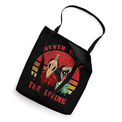 Retro Vintage Never trust the living creepy Goth grunge emo Tote Bag