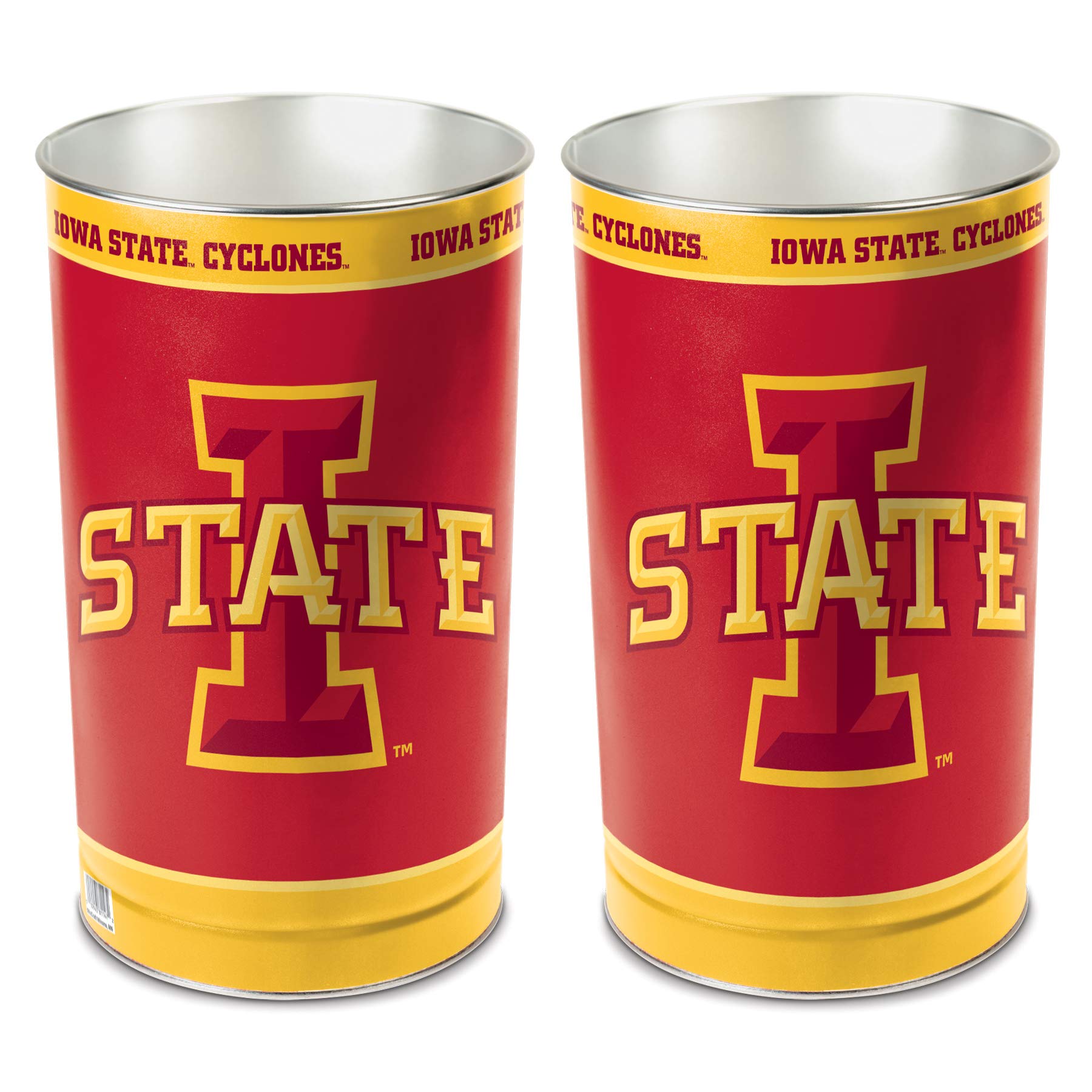 WinCraft NCAA Iowa State Cyclones 15 Waste Basket, Team Color, One Size