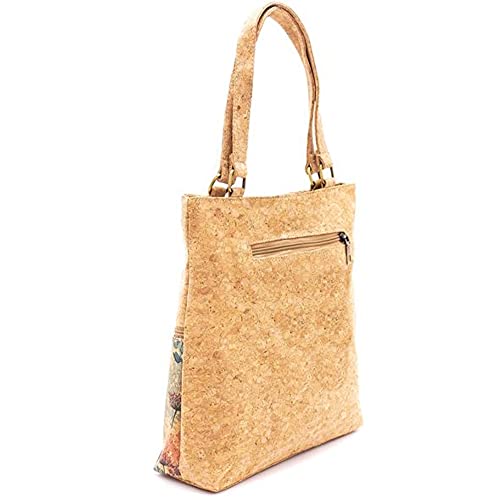 Handmade Cork Tote Shoulder Bag Purse Eco Friendly Gift Sustainable Vegan bag Lightweight (Viana 4)