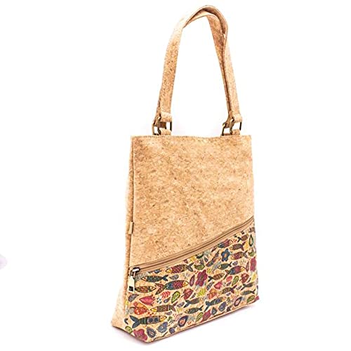 Handmade Cork Tote Shoulder Bag Purse Eco Friendly Gift Sustainable Vegan bag Lightweight (Viana 4)