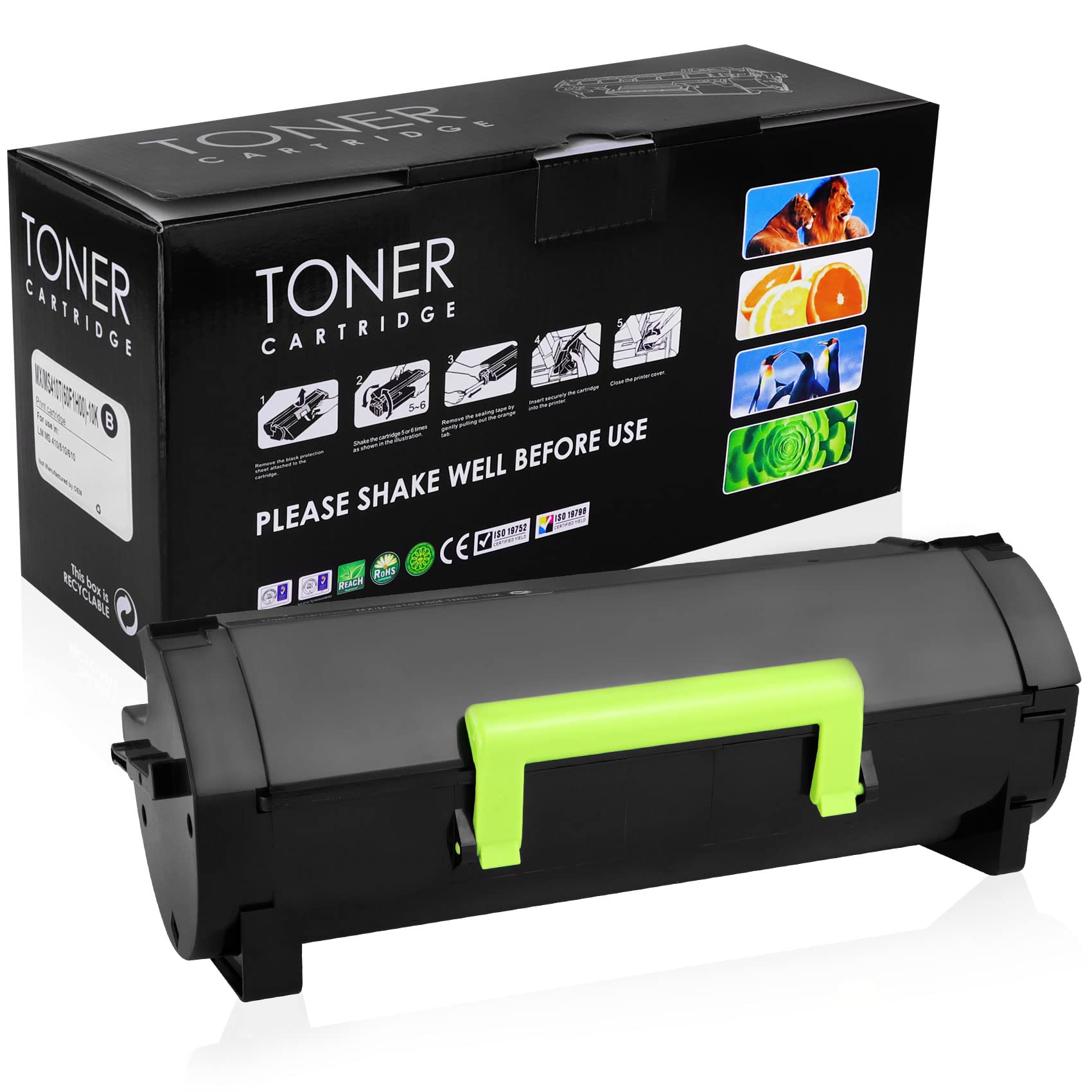 601H (60F1H00) Toner Cartridge Compatible with lexmark Printer MX310dn, MX410de, MX510de, MX511de, MX511dhe, MX511dte, MX610de, MX611de, MX611dhe and MX611dte Toner Cartridge (Black,10,000 Pages)