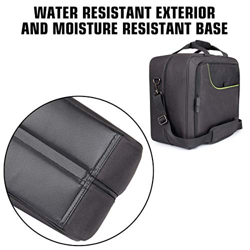 USA GEAR Xbox Series X Carrying Case - Xbox Series X Travel Case Compatible with Xbox Series X Console & Xbox Series S - Customizable Interior for Xbox Controllers & More Gaming Accessories (Green)