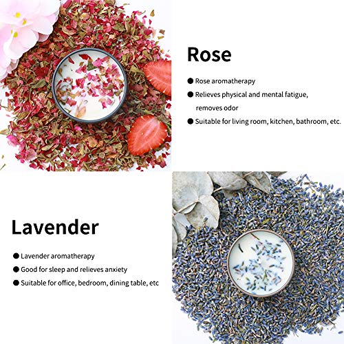 DAGEDA Purification Sage Lavender Rose Candle Natural Soy Wax Tin Spa Candle for Aromatherapy Gift Set Good for Sleep Banishes Negative Energy Purification and Chakra Healing