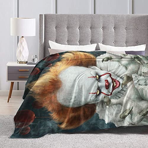 Clown Ultra-Soft Micro Fleece Blanket Throw Fuzzy Lightweight Hypoallergenic Plush Bed Couch Living Room