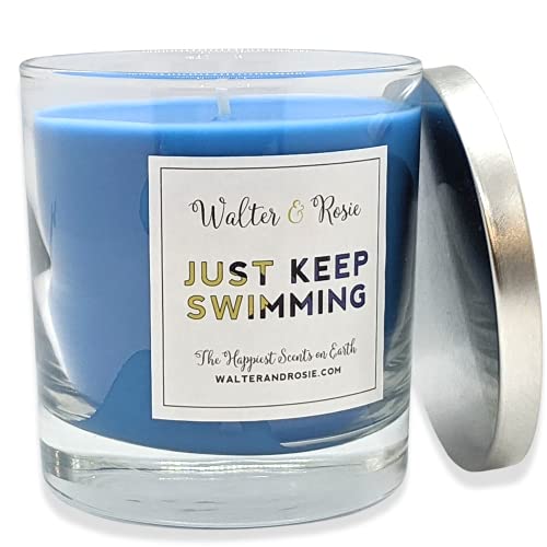 Walter & Rosie Candle Co. - Just Keep Swimming 11oz Scented Candle Inspired by Disney Pixar's Finding Nemo - The Happiest Scents on Earth - Soy Blend - Up to 40 Hrs