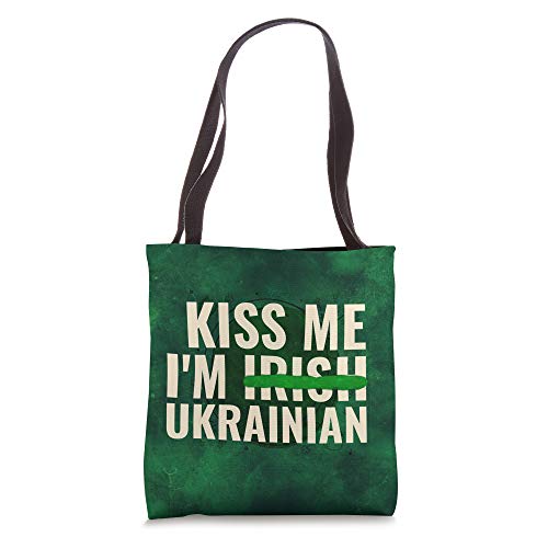 Kiss Me I’m Irish Ukrainian - Funny Ukraine St Patricks Day Tote Bag