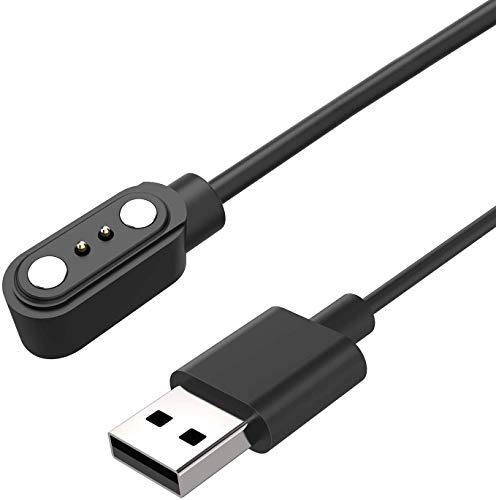 Nicempty VeryFit Smart Watch Charger USB Magnetic Smartwatch Replacement Charging Cable Cord (2 Pack)