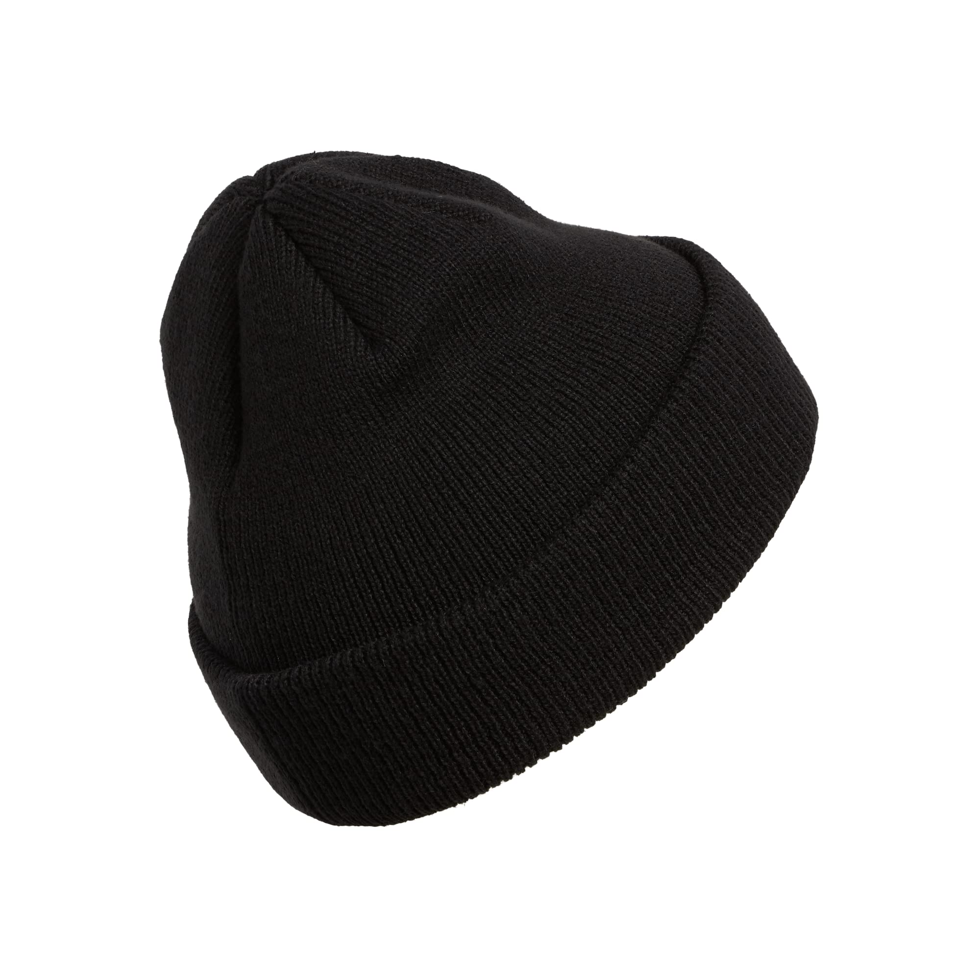 adidas Men's Team Issue Beanie, Standard fit Cuffed Acrylic Knit hat/Cap for Winter, Black/White F22, One Size